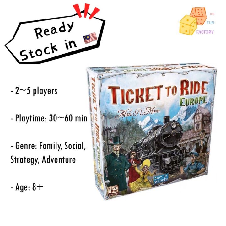 [Ready Stock] TICKET TO RIDE: EUROPE VERSION board game English fun ...
