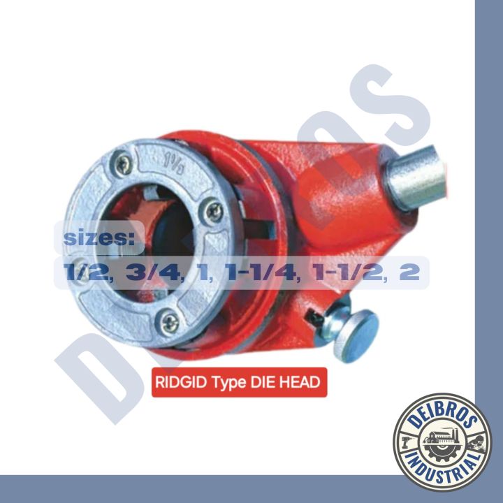RIDGID TYPE PIPE THREADER DIE HEAD (12R) w/ new dies/talim installed ...