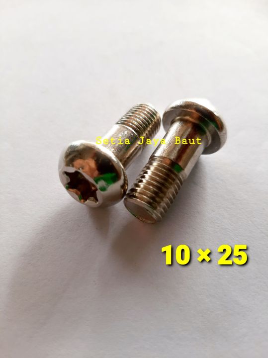 15 pcs baut bintang cakram yamaha m.10 × 25 / baut L binang / baut kaliper | Lazada Indonesia