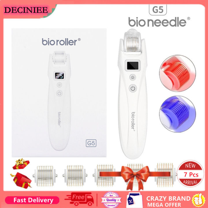 Bio Roller G5 Microcurrent Microneedling Roller Red Light Therapy EMS ...