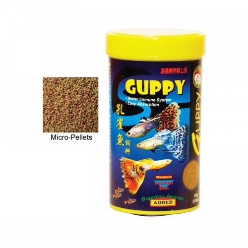 Sanyu Guppy 155g Mini Floating Pellets Fish Food/ Makanan Guppy | Lazada