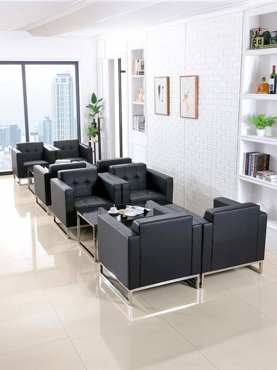 Single Seat 4S Shop Office Sofa Business Genuine Leather Western ...