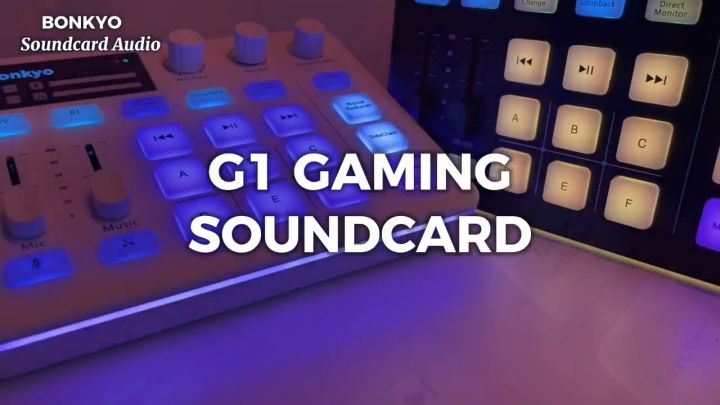 Bonkyo G1 Sound Card 48V Bluetooth Live SoundCard G1 Gaming Soundcard ...