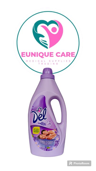 (LAVENDER BREEZE) Del Fabcon BOTTLE 1000 ML- MADE WITH PLANT BASED ...
