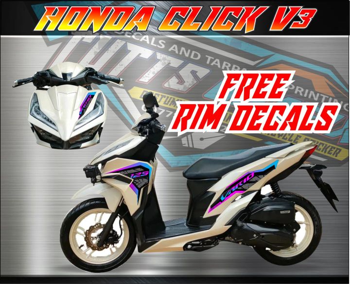 high quality custom decals for honda click v3, Vario decals, free rim ...
