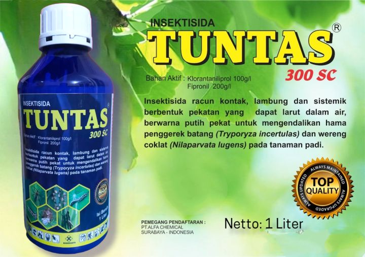 INSEKTISIDA TUNTAS 1LITER 300SC DENGAN BAHAN AKTIF KLORANTRANILIPROL ...