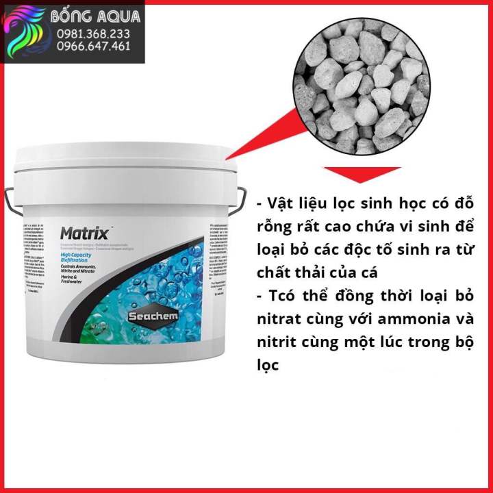 Vật liệu lọc bể cá - Seachem Matrix 500ml, 1 lít | Lazada.vn