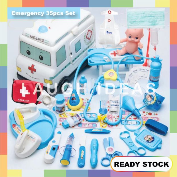 🌸Luxury Doctor Nurse Pretend Play Toy Set Simulation Medical Tools with ...