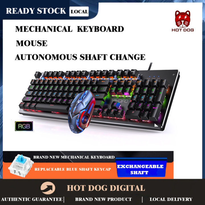 GTX500 Mechanical Keyboard 9-Color Mixed Color RGB Backlit Hot ...