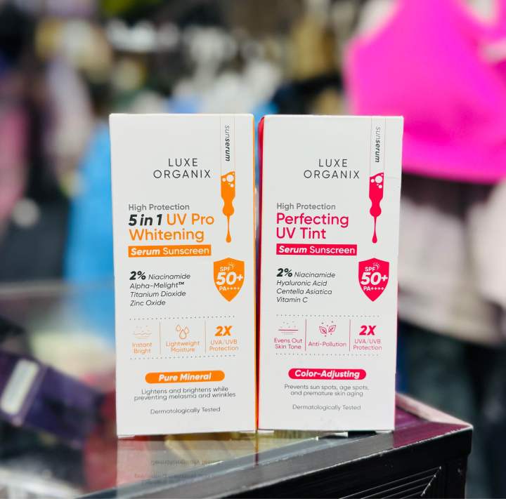 LUXE ORGANIX Perfecting UV Tint Serum Sunscreen SPF 50 PA +++ 40g | Lazada PH