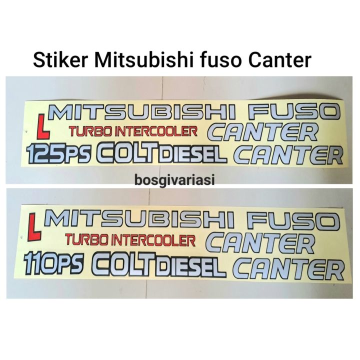 Stiker Mitsubishi Fuso Col Diesel canter 125ps 110ps / Sticker Canter ...