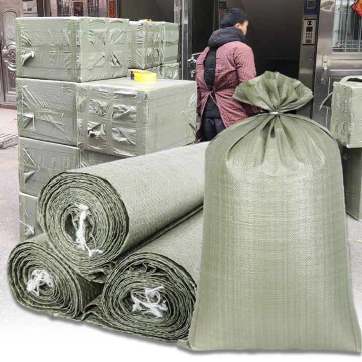 20Pcs 125*90cm Large Heavy Duty Green Sacks Bag / Durable Sandbags for ...