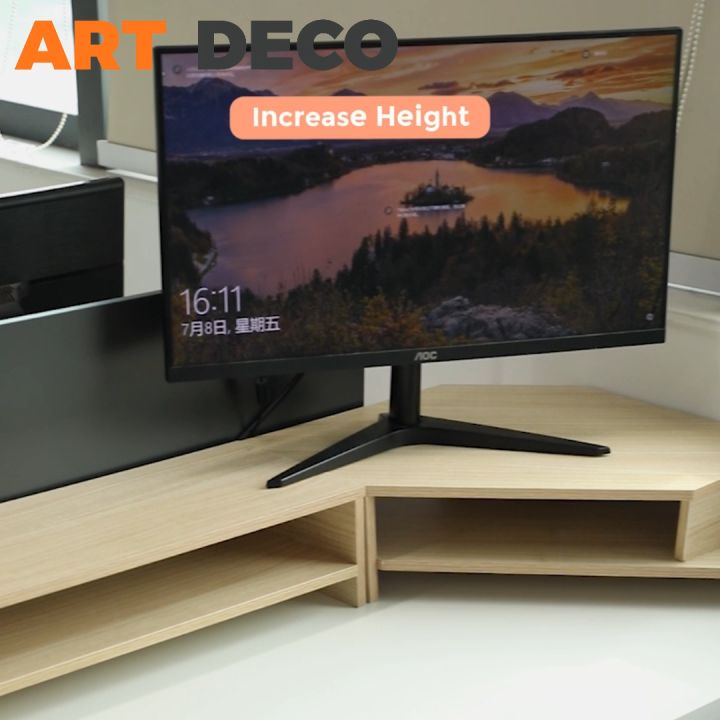 Monitor Stand Desktop Computer Rack Monitor Rack Office Desktop Shelf ...