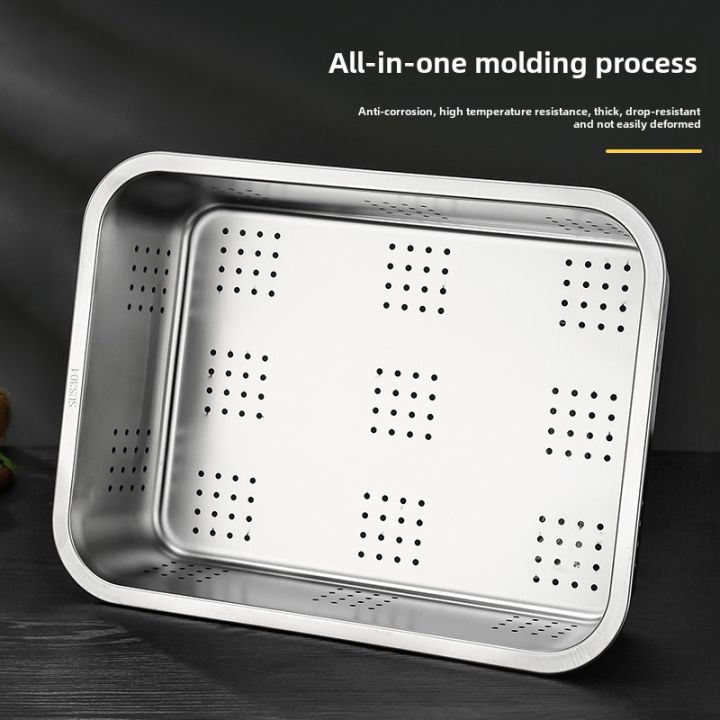 304 Stainless Steel Punching Square Basin Bowl Rectangular Filter Basin ...