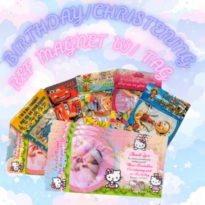 Personalized Ref Magnet for Bday & Christening Souvenirs (ATM SIZE) V2 ...