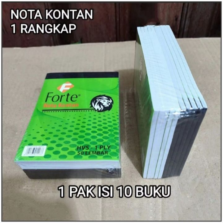 1 Pak Nota Kontan 1 Rangkap Kecil Isi 10 Buku FORTE | Lazada Indonesia