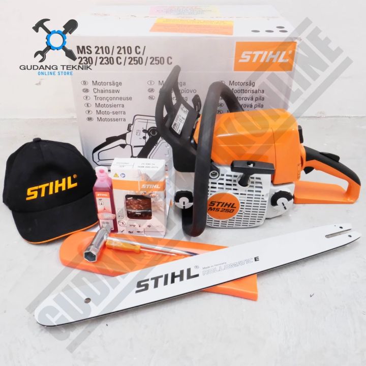 Mesin Gergaji Chainsaw STIHL MS-250 Bar Light 20 Inchi Original | Lazada Indonesia