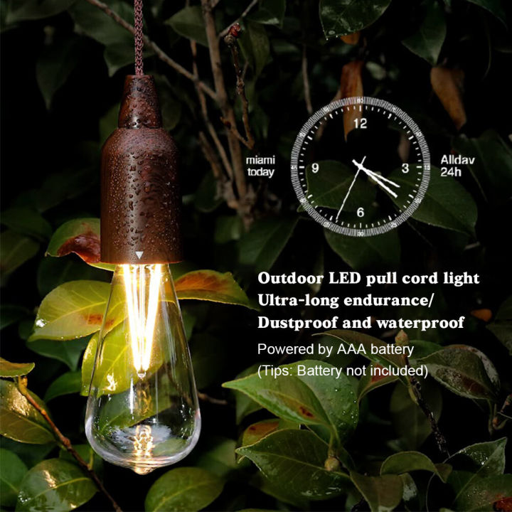 Outdoor Alliance Outdoor Pull Cord Lights Camping Tent Lantern Battery ...