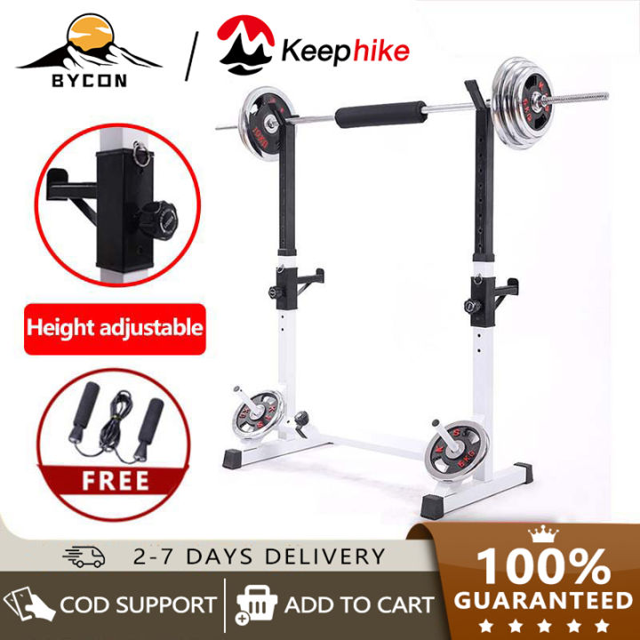 BYCON Home squat rack, barbell rack stand, weight bench bench press set ...