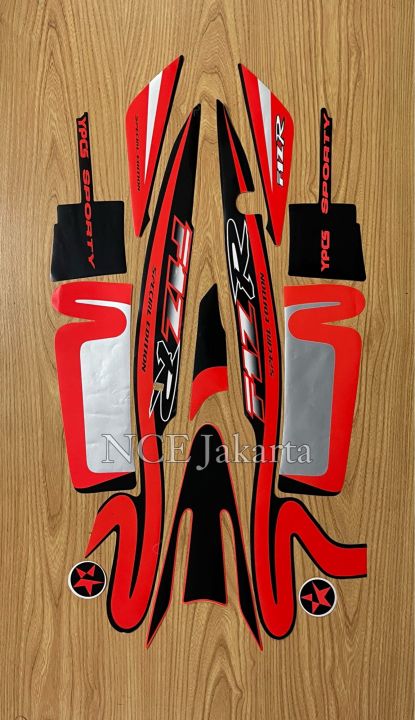 STIKER STRIPING MOTOR F1ZR CALTEX ORANGE | Lazada Indonesia