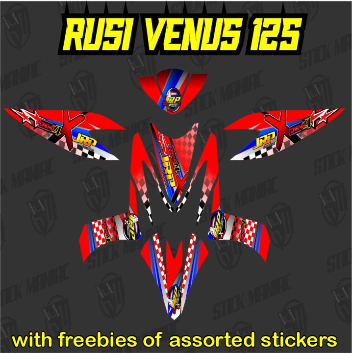 Rusi Venus 125 decals sticker, Laminated | Lazada PH
