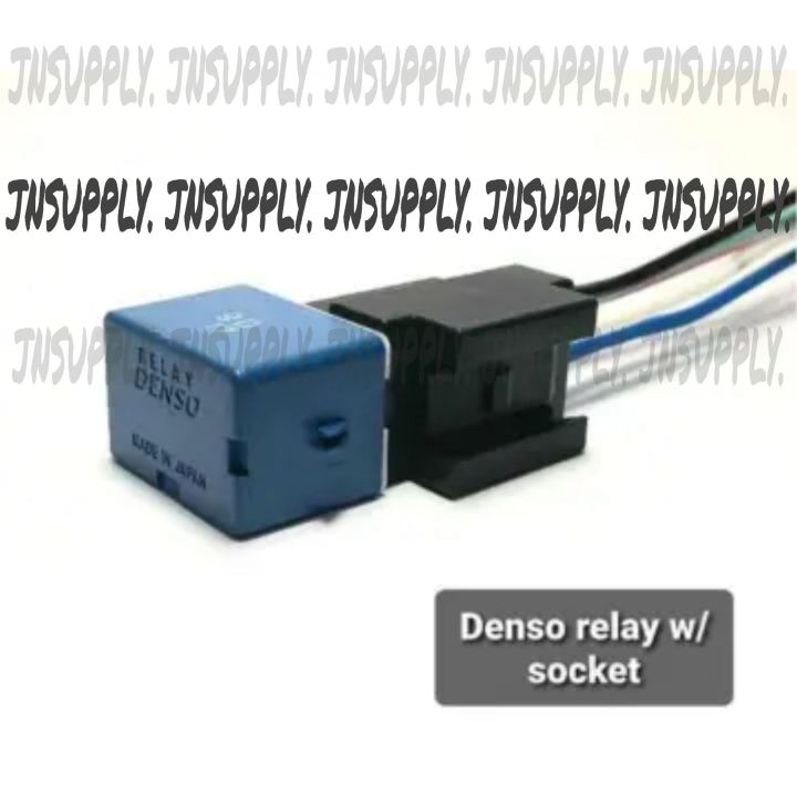 [5 PCS] ORIGINAL DENSO RELAY 4PIN 30A WITH SOCKET [SET] SURPLUS HEAVY ...