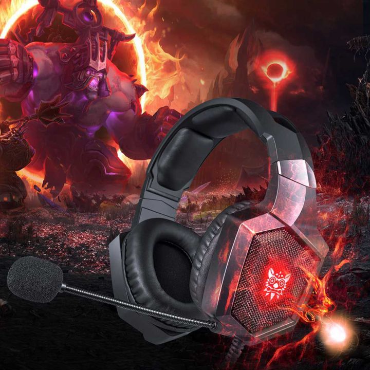 Headset Gaming Super Bass RGB LED + Anti Noise Microphone | Lazada ...