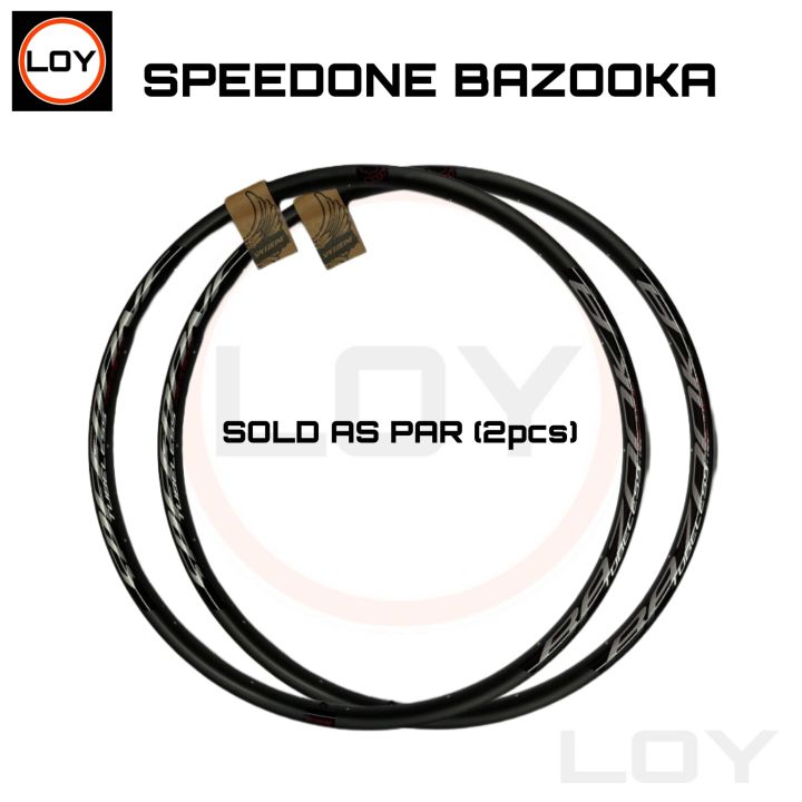 SPEEDONE BAZOOKA ALUMINUM ALLOY TUBELESS READY WIDE RIMS 32mm WIDTH 32H ...