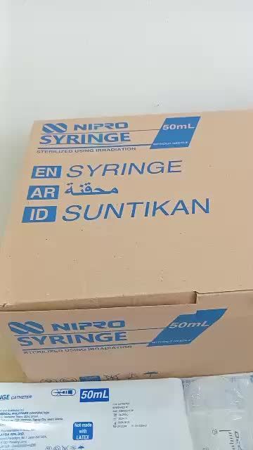 NIPRO SYRINGE 50ML CATHETER TIP- 30PCS STERILE, SINGLE-USE SYRINGE FOR ...