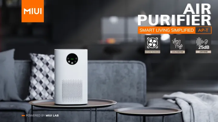 MIUI Smart Air Purifier Triple HEPA High Efficiency Filtration Removes ...