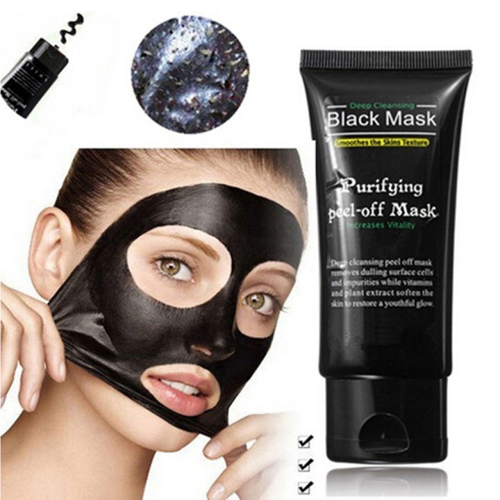 Black Mud Deep Cleansing Purifying Peel Off Facail Face Mask Remove ...