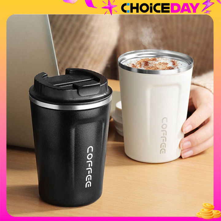 Ly giữ nhiệt Coffe Holic inox 304 400ML chống tràn, ly ống cafe đựng nước lạnh, nước nóng bảo vệ ...
