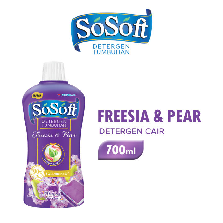 so soft Detergen tumbuhan freesia & pear botol 700ml | Lazada Indonesia