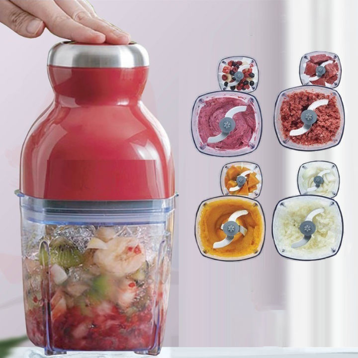 【BUY 1 FREE 1】500ml Electric Capsule Chopper Blender Mixer Masher ...
