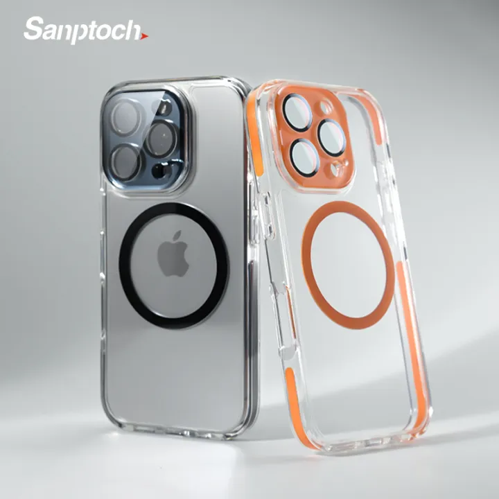 Sanptoch Diamond Clear Mag Phone Case For iPhone 16 / 15 / 14 / 13 Pro ...