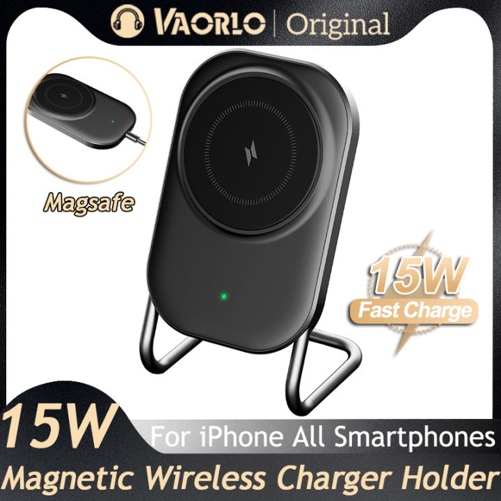 VAORLO 2 IN 1 Magsafe ที่วางชาร์จแบบไร้สาย15W แท่นชาร์จเร็วสามารถใส่ได้กับ iPhone 15 Pro Max ...