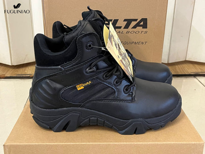 Fuguiniao New Delta Tactical Shoes Black And Sand Tactical boots Hiking ...