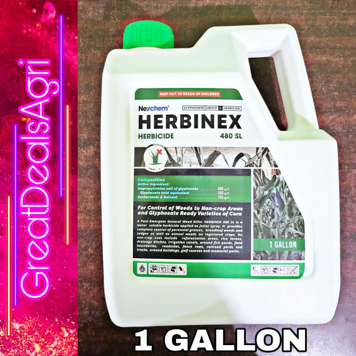 HERBINEX 480 SL (1 GALLON) GLYPHOSATE HERBICIDE by NEXCHEM | Lazada PH