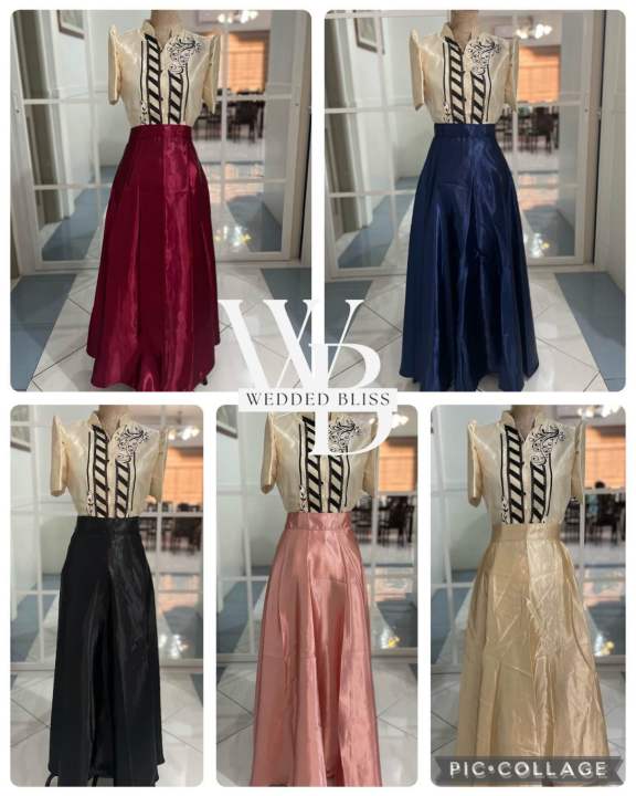 Silk Satin Skirt (Terno for Filipiniana Blouse) | Lazada PH