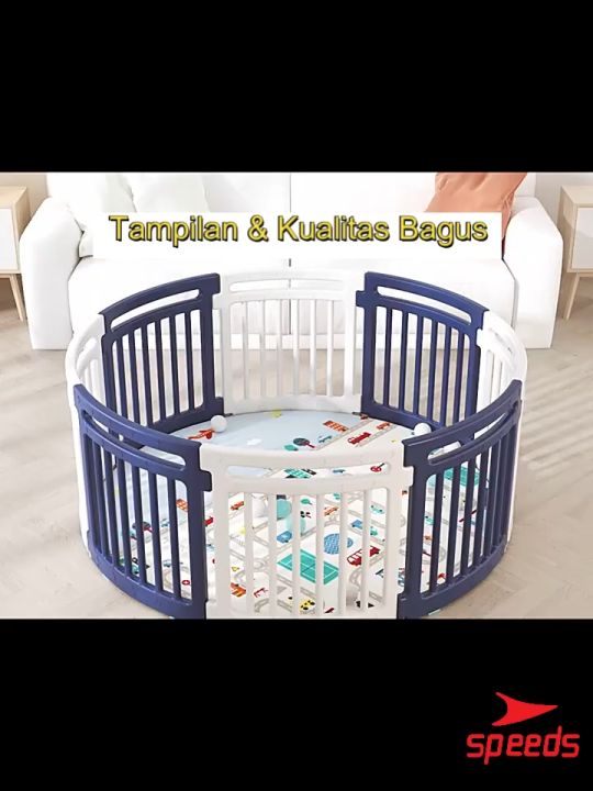 SPEEDS Pagar Bayi Bulat Bundar Pagar Anak Playpen Prosotan Anak ...