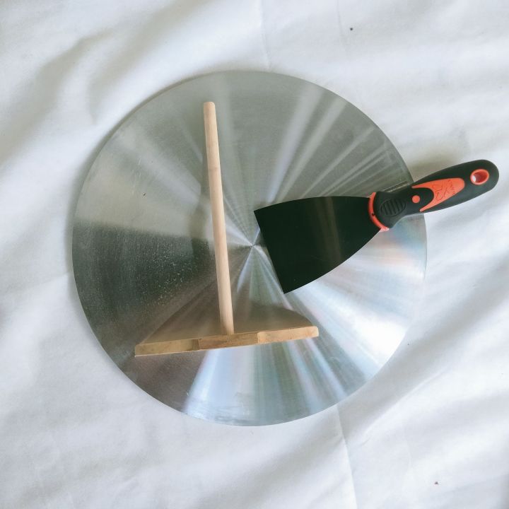 Loyang Crepes Manual Lengkap Dengan Scrap dan Perata Kayu /Wajan Crepes ...