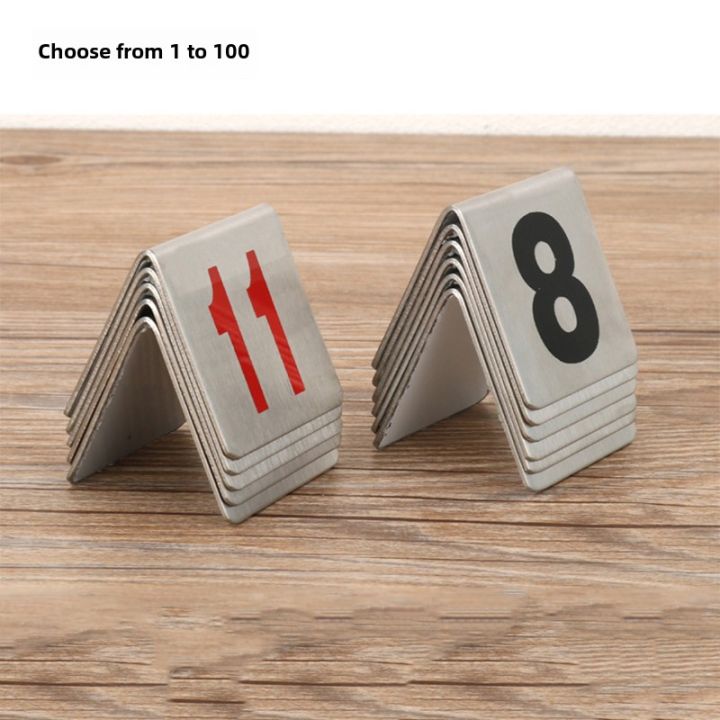 Stainless Steel Table Number Plate Restaurant Table Desk Black Digital ...