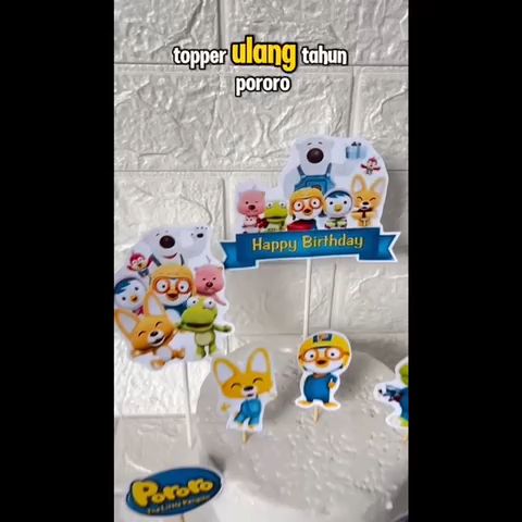 Topper Ulang Tahun Pororo / Topper Cake Pororo | Lazada Indonesia