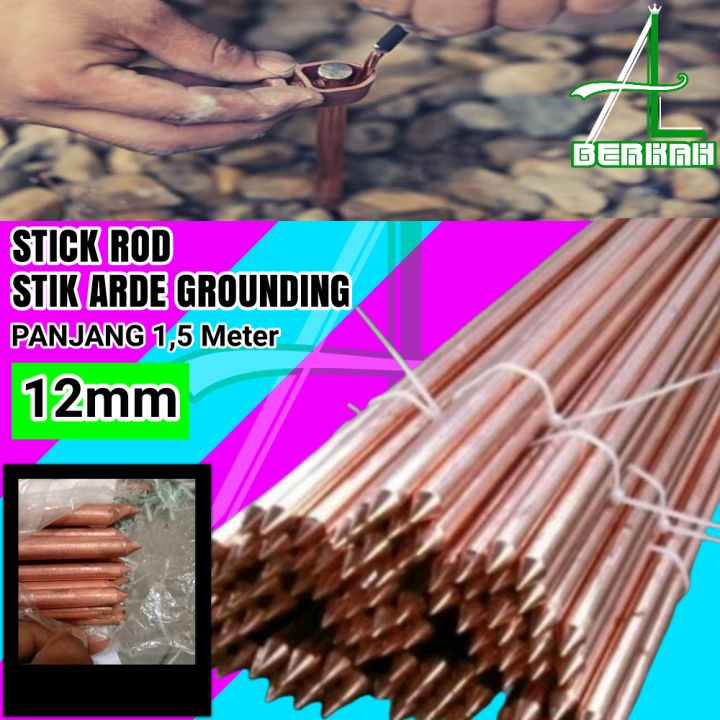 Stick As Grounding Rod 12mm / Stik Arde Grounding Penangkal anti Petir ...