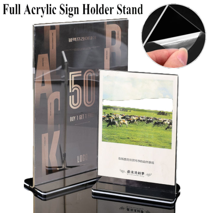 A4/A5/A6 Giá trưng bày bằng nhựa Acrylic trong suốt cho đám cưới nhà Đảng Tabletop ảnh khung Áp ...