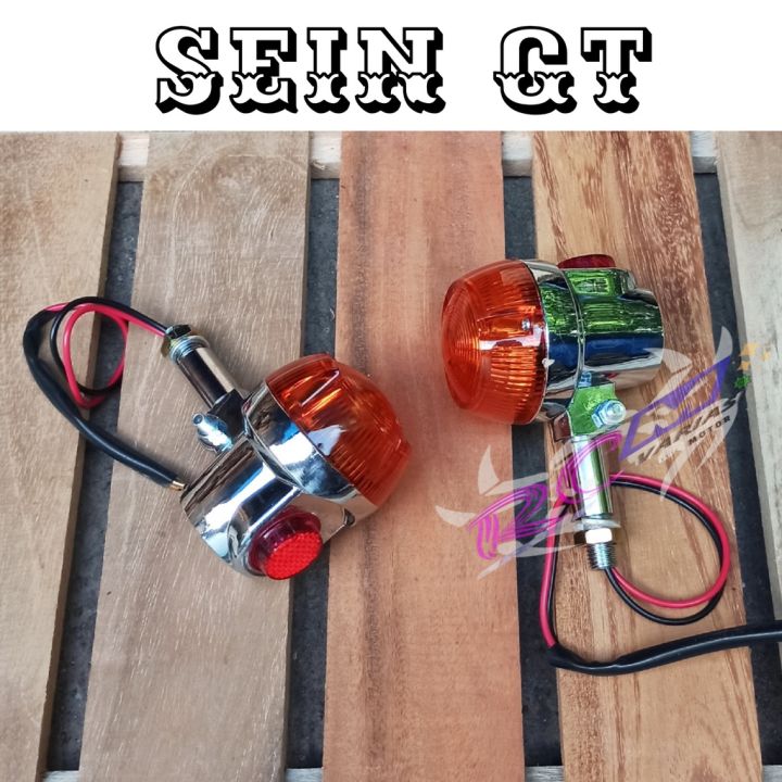 Lampu sein GT mata kucing quality cb gl Megapro Tiger C70 S90 Binter ...