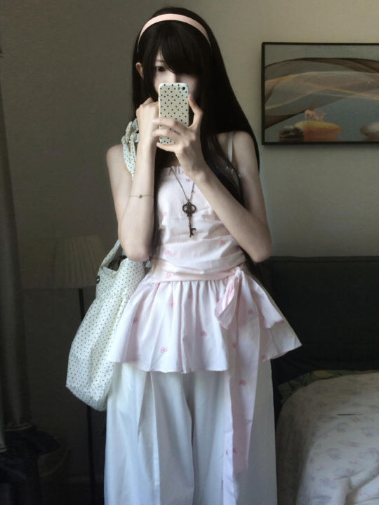 Y6Y | เสื้อกล้ามแขนกุดคอวีสีชมพูหวานๆ สำหรับผู้หญิงในช่วงฤดูร้อน 2025 ...