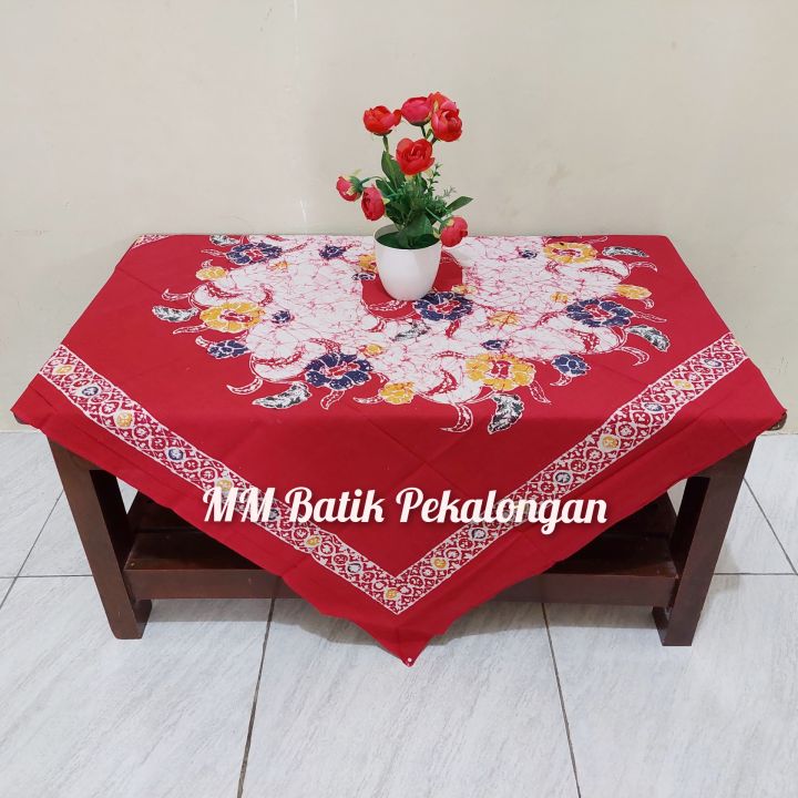 Taplak Meja Tamu Kantor Batik Cap Remekan Colet Batik Rizky | Lazada ...