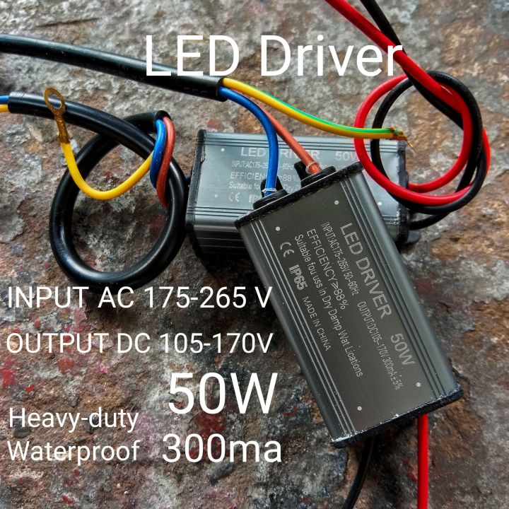 LED Driver 50W 300ma Output DC 150-170V input AC 175-265V50Hz | Lazada ...
