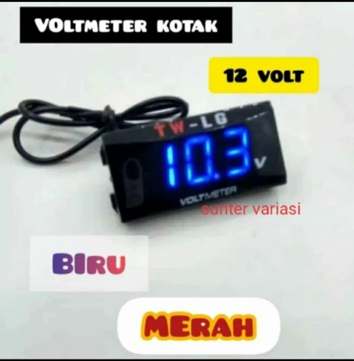 volt meter aki digital,waterproof pengukur aki | Lazada Indonesia